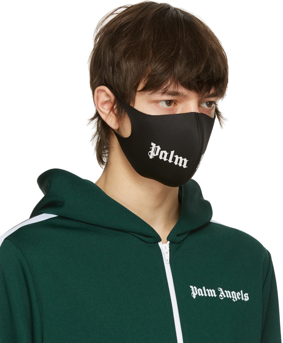 Palm Angels Black Logo Mask Palm Angels