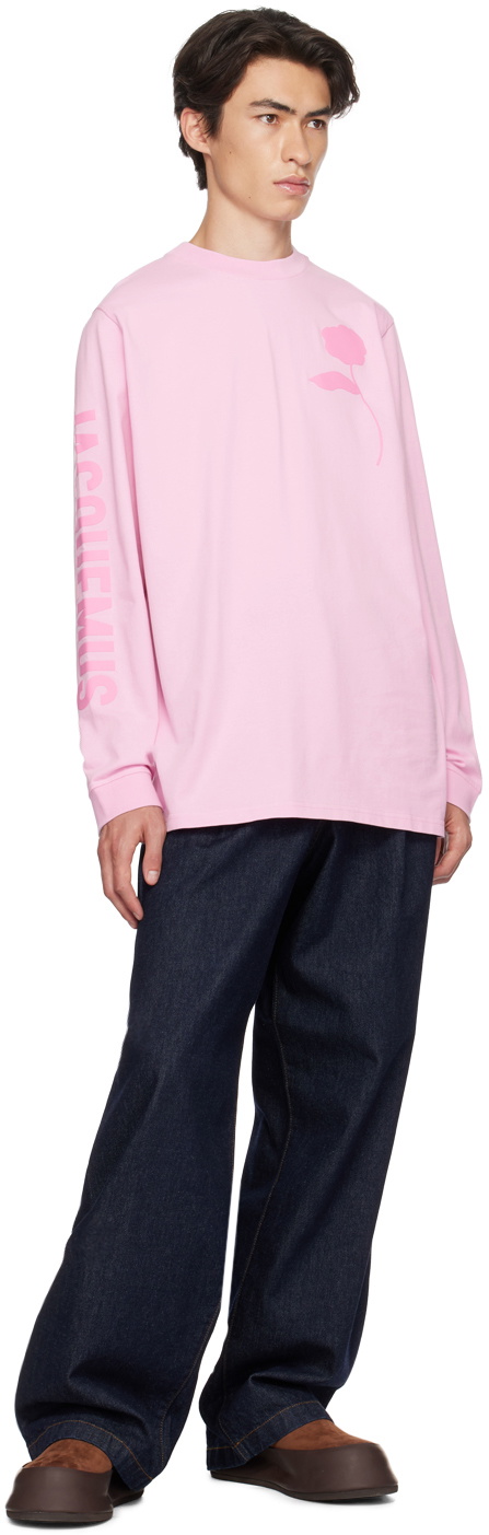 Jacquemus Pink Le Chouchou 'Le T-Shirt Ciceri' Long Sleeve T-Shirt ...