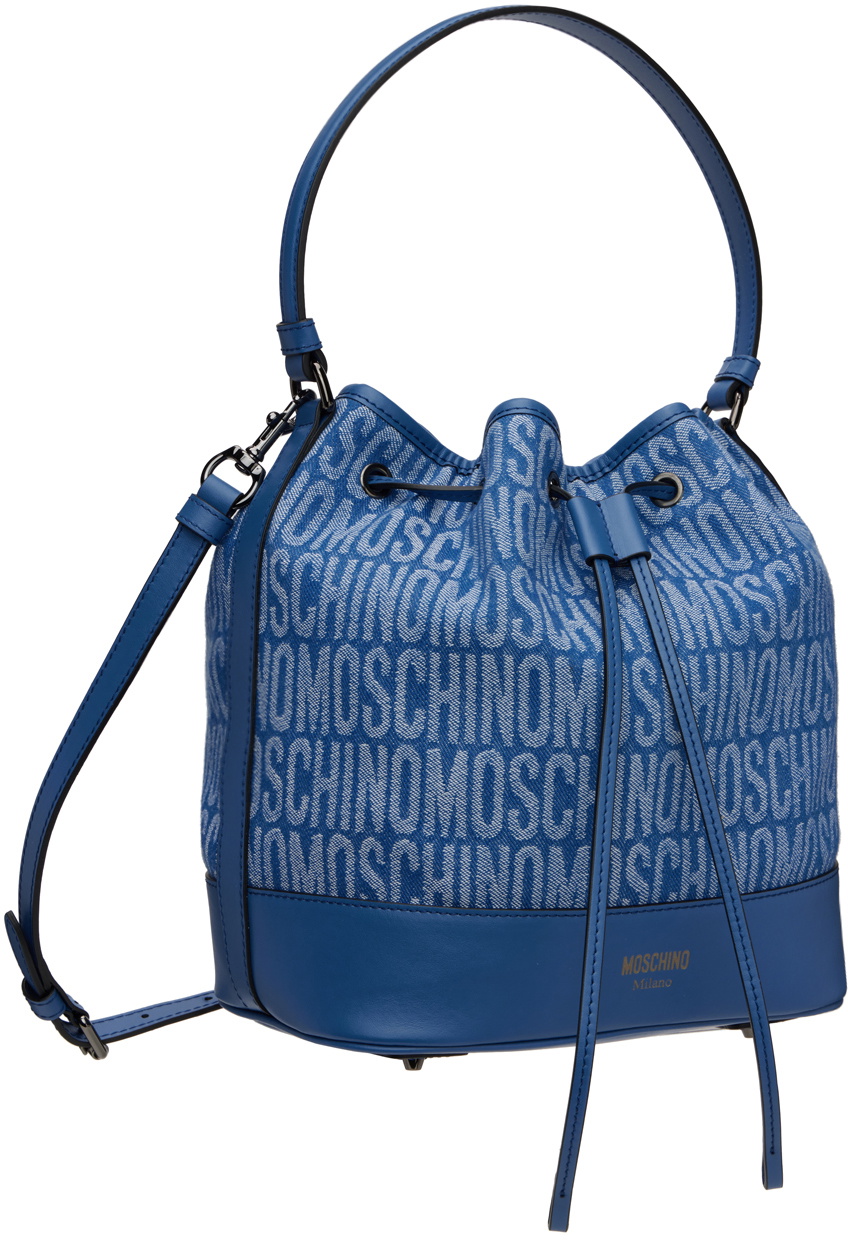 Moschino Blue Denim Jacquard Bag Moschino
