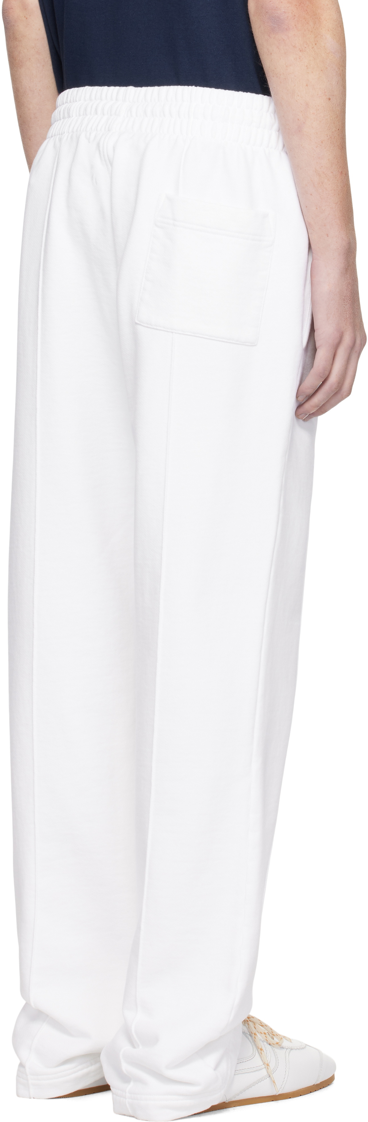 Casablanca White Diamond Column Embroidered Sweatpants Casablanca