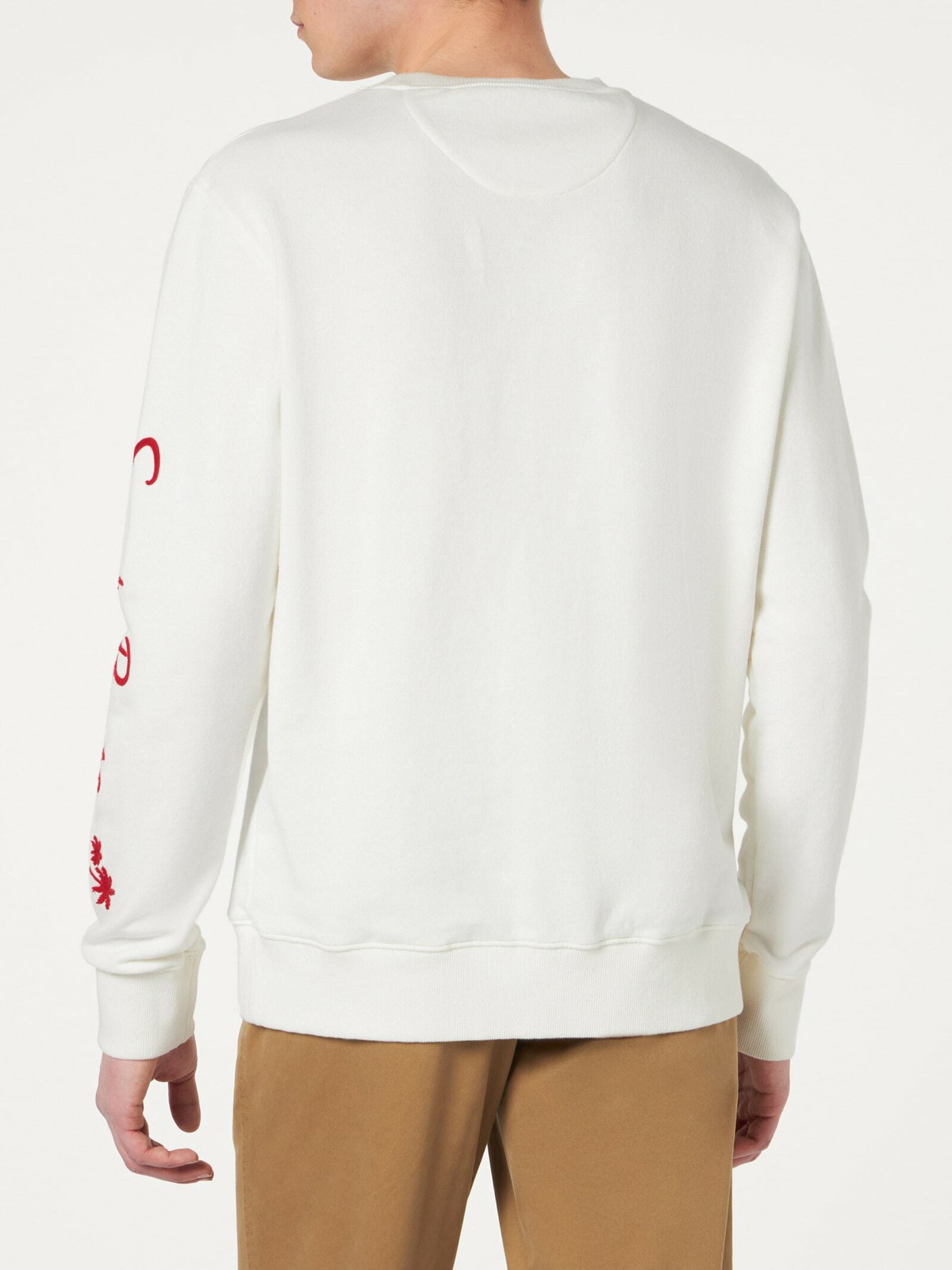 MC2 Saint Barth Man White Sweatshirt With Saint Barth Embroidery MC2 ...