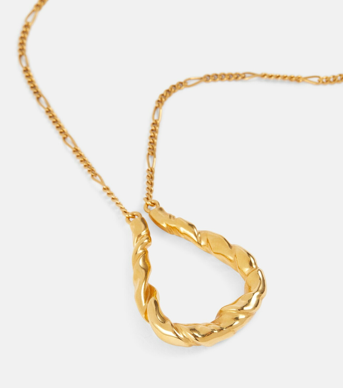 Loewe Nappa twisted sterling silver necklace Loewe