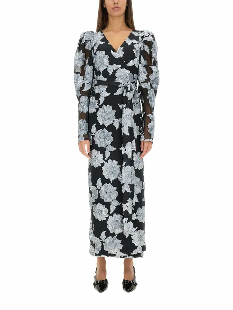 Rotate by Birger Christensen Long Floral Dress ROTATE Birger Christensen