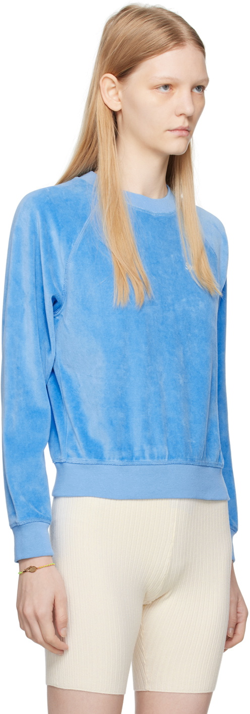 Sporty & Rich Blue Raglan Sweater Sporty & Rich
