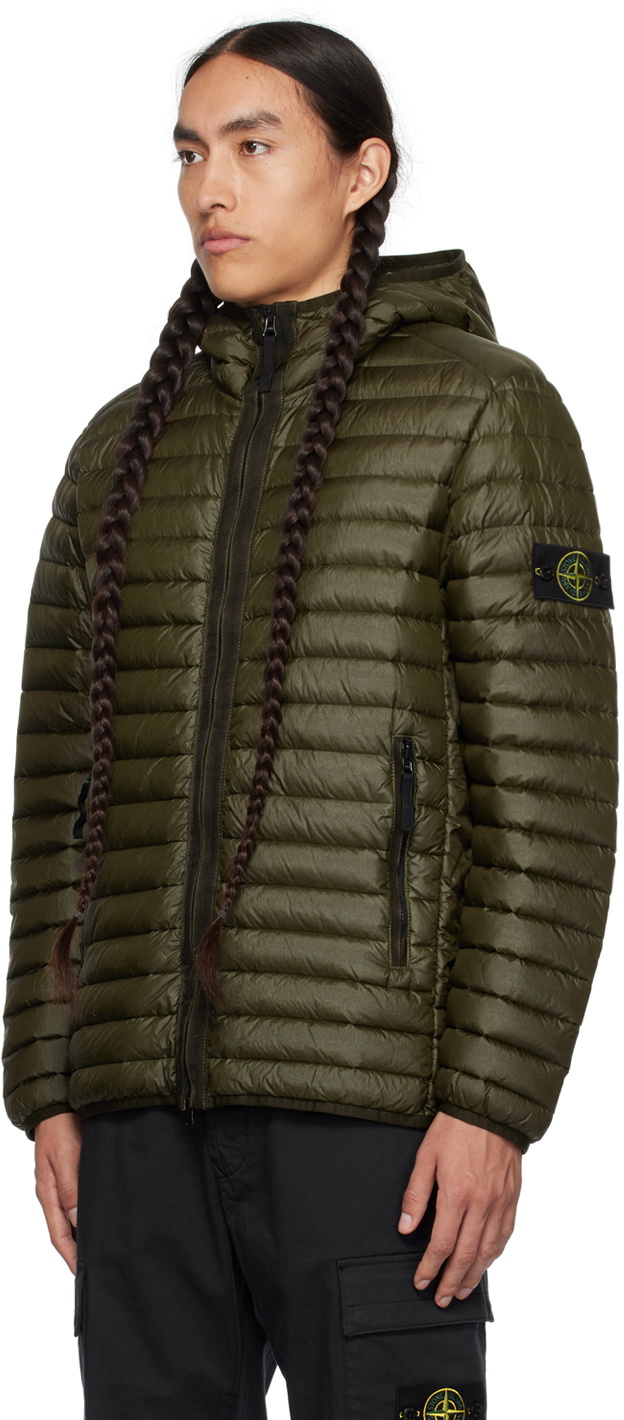Stone Island Khaki Packable Down Jacket Stone Island