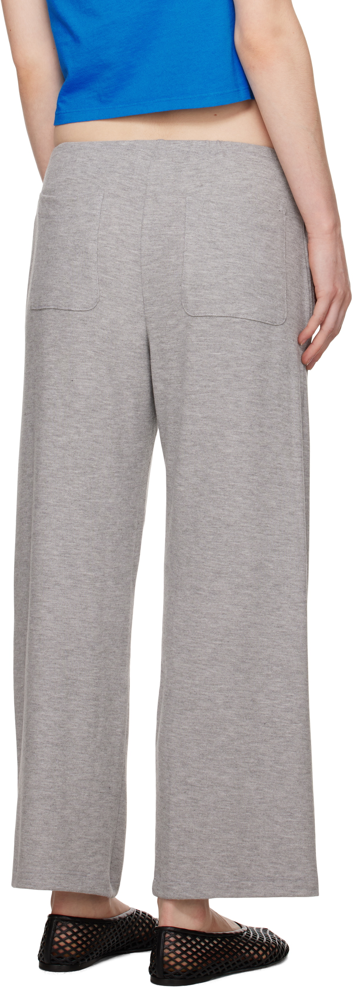 LESET Gray Lauren Crop Drawstring Lounge Pants LESET