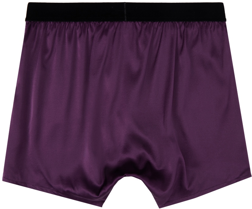 TOM FORD Purple Silk Boxers TOM FORD