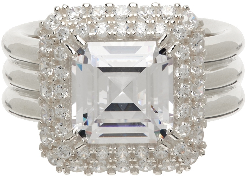 Hatton Labs Silver Crown Stone Ring Hatton Labs