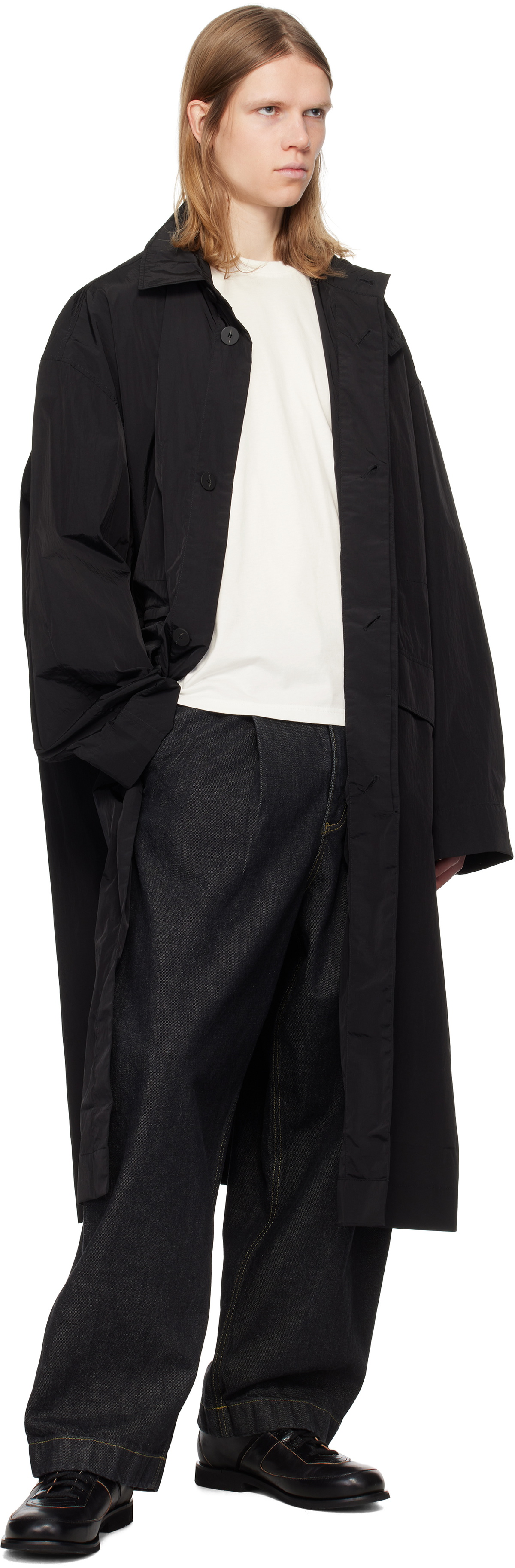 Studio Nicholson Black Rizz Coat Studio Nicholson