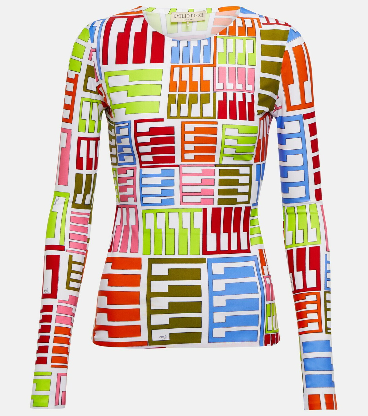 Pucci - Printed jersey top Emilio Pucci