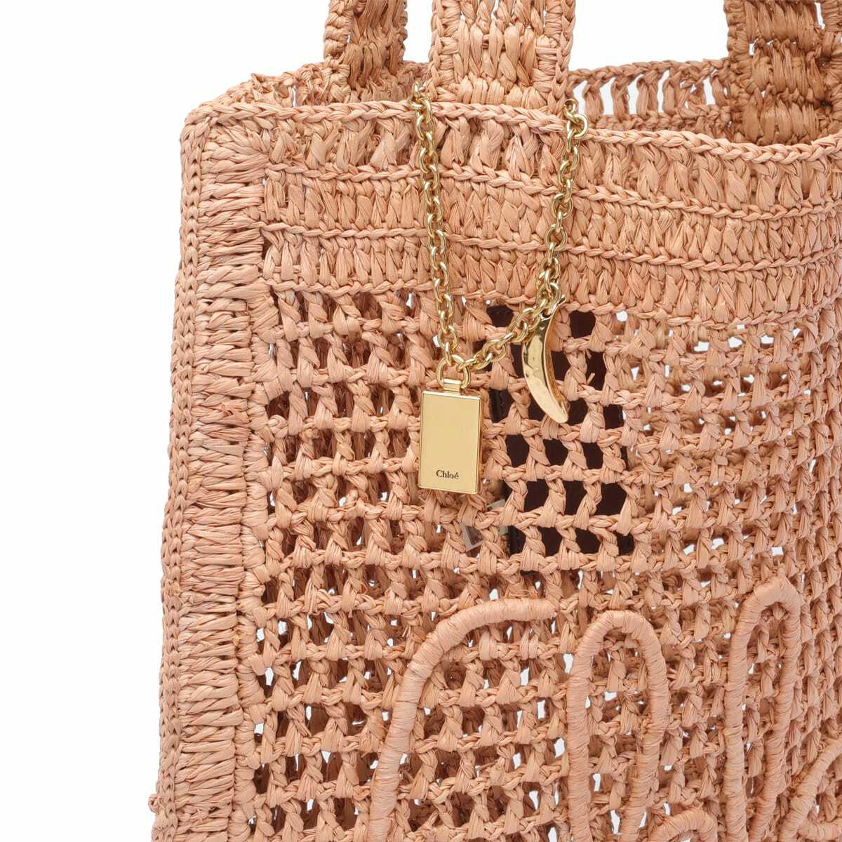 Chloé Rafia Summer Banana Tote Bag Chloe