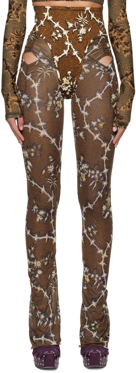 KNWLS SSENSE Exclusive Brown Scythe Trousers KNWLS