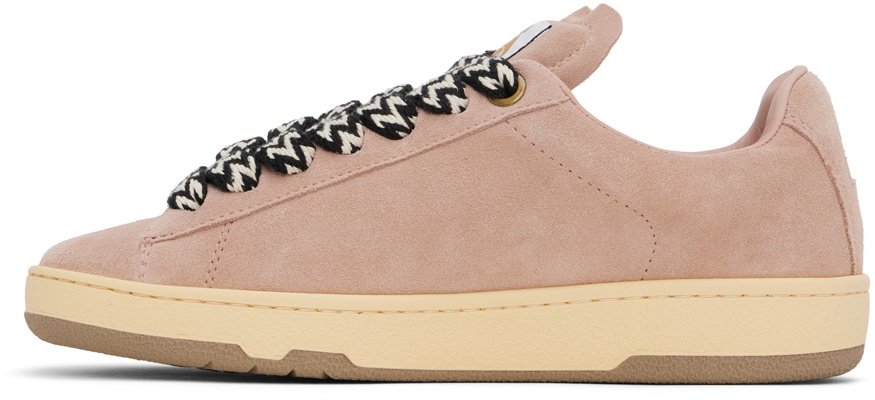 Lanvin Pink Suede Curb Lite Sneakers Lanvin