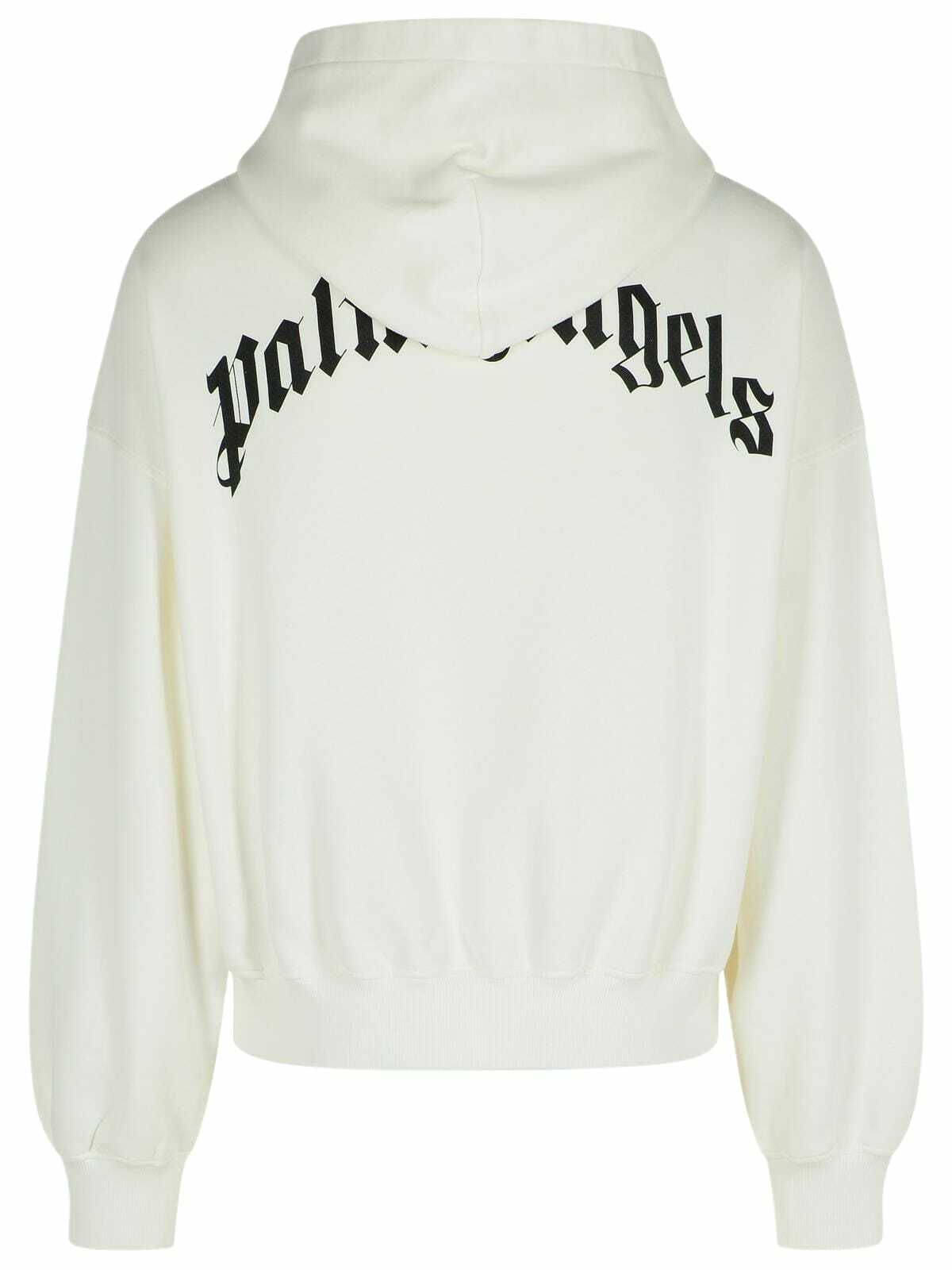 Palm Angels White Cotton Sweatshirt Palm Angels