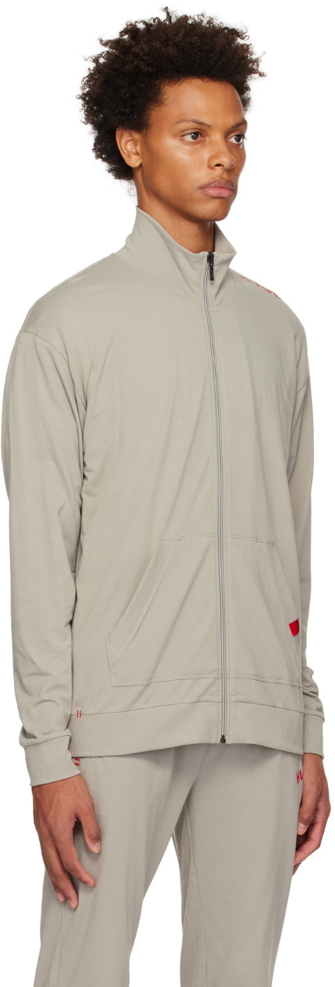Hugo Taupe Print Jacket Hugo Boss