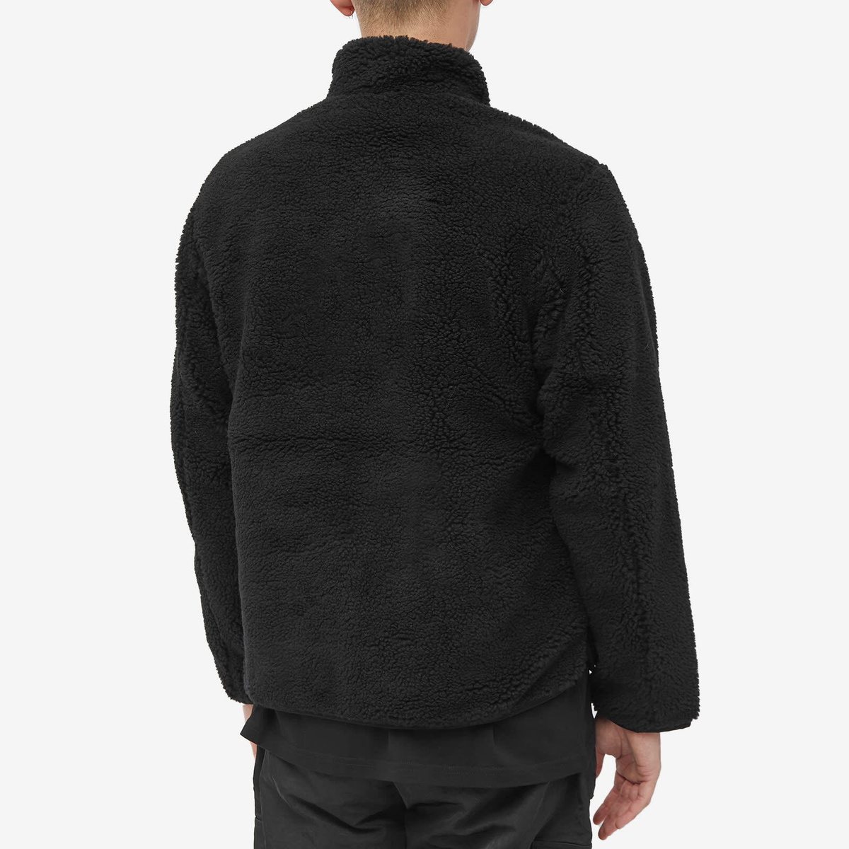 Represent Men's Fleece Zip Through Jacket in Jet Black Represent