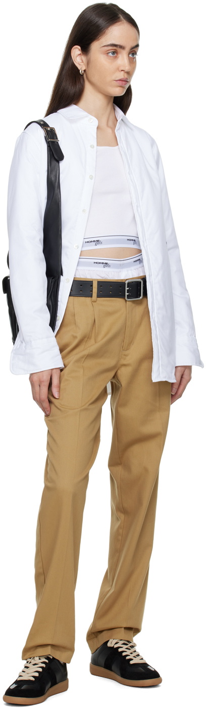 HommeGirls White Classic Padded Jacket Hommegirls