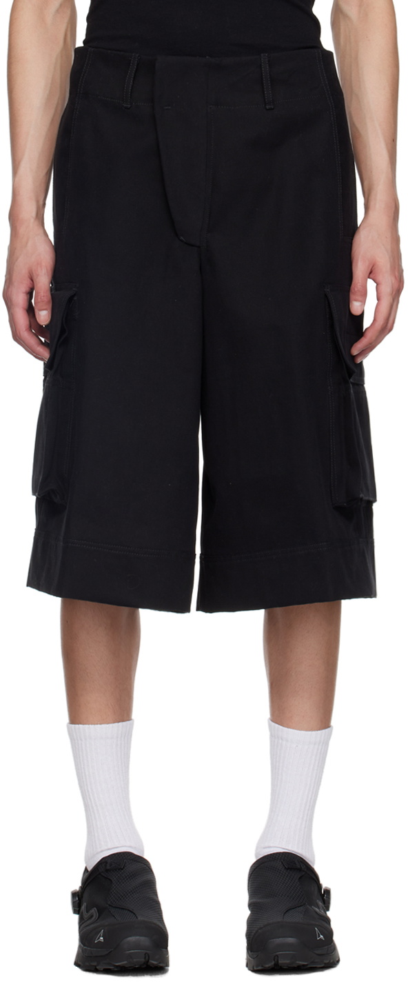 BRYAN JIMENÈZ SSENSE Exclusive Black Pocket Shorts BRYAN JIMENÈZ