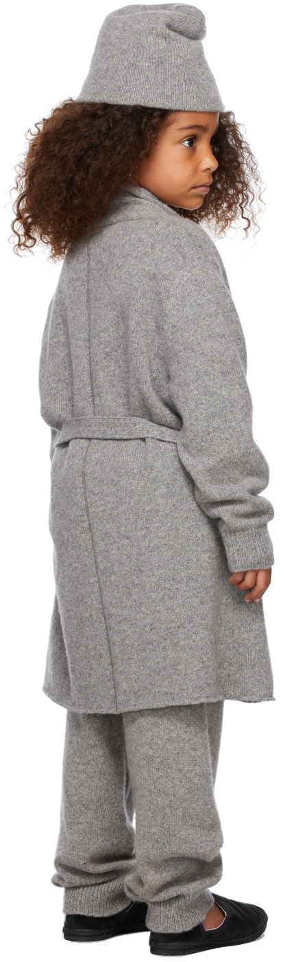The Row Kids Grey Cashmere Huey Cardigan The Row
