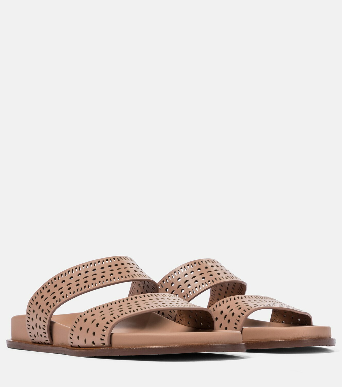 Alaïa Laser-cut leather sandals ALAÏA