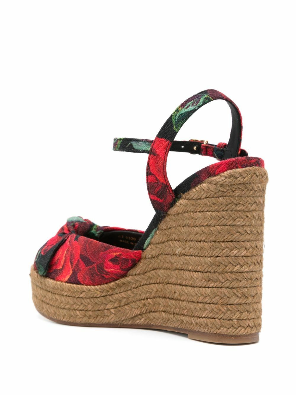 Dolce & Gabbana Red Rose-Print Sandals Dolce & Gabbana