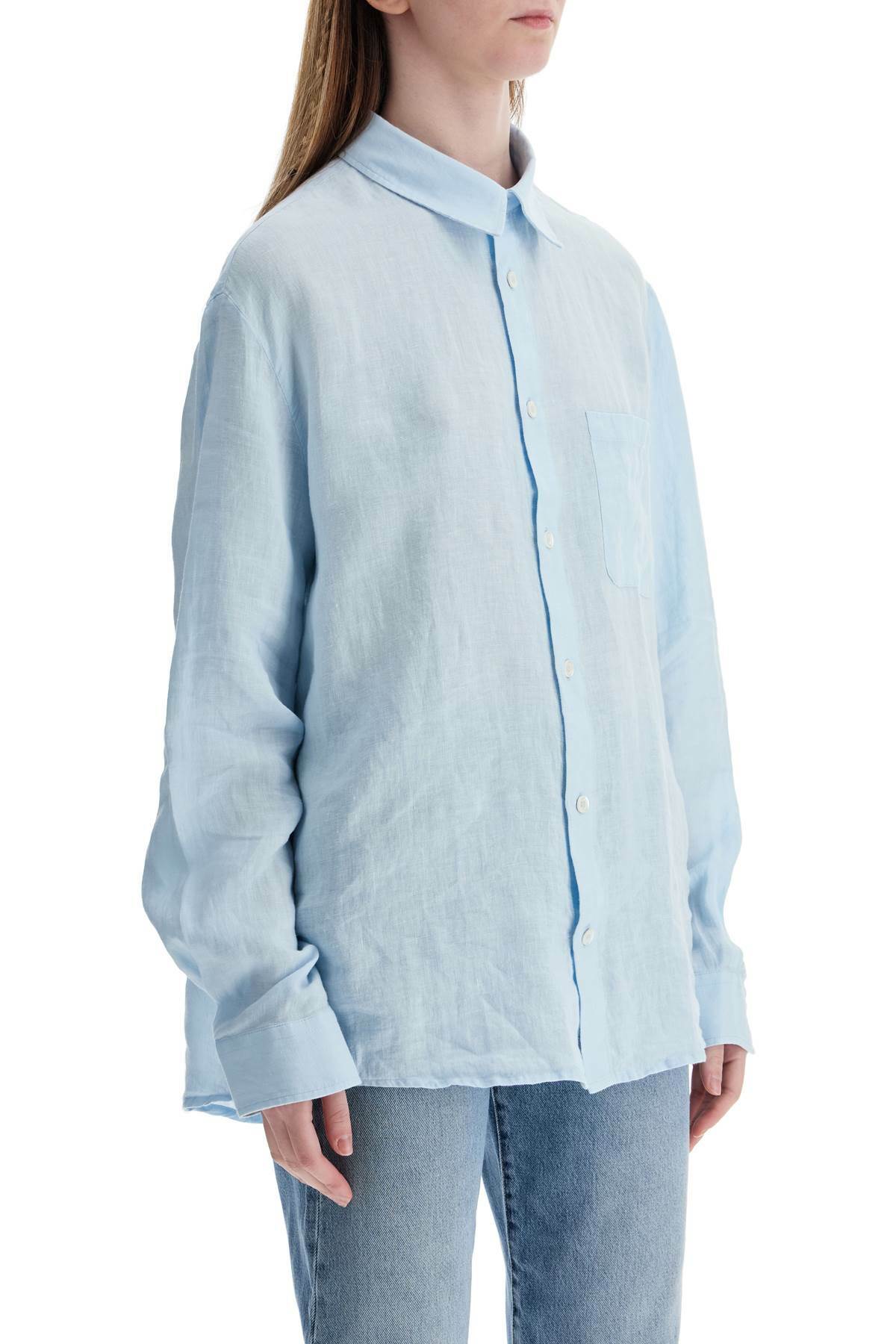 A. P.C. light blue linen shirt wide fit Light blue A.P.C.