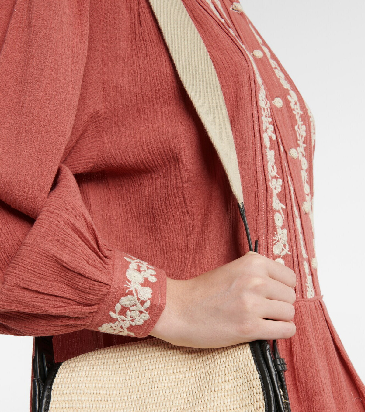 Marant Etoile Gena embroidered cotton minidress Isabel Marant Etoile