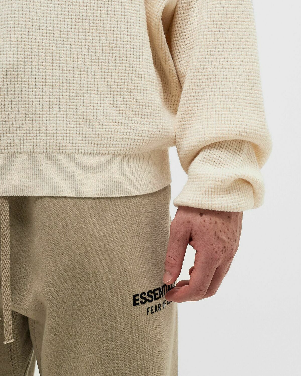 Fear of God Essentials WAFFLE TURTLENECK Beige Mens Pullover Fear Of ...