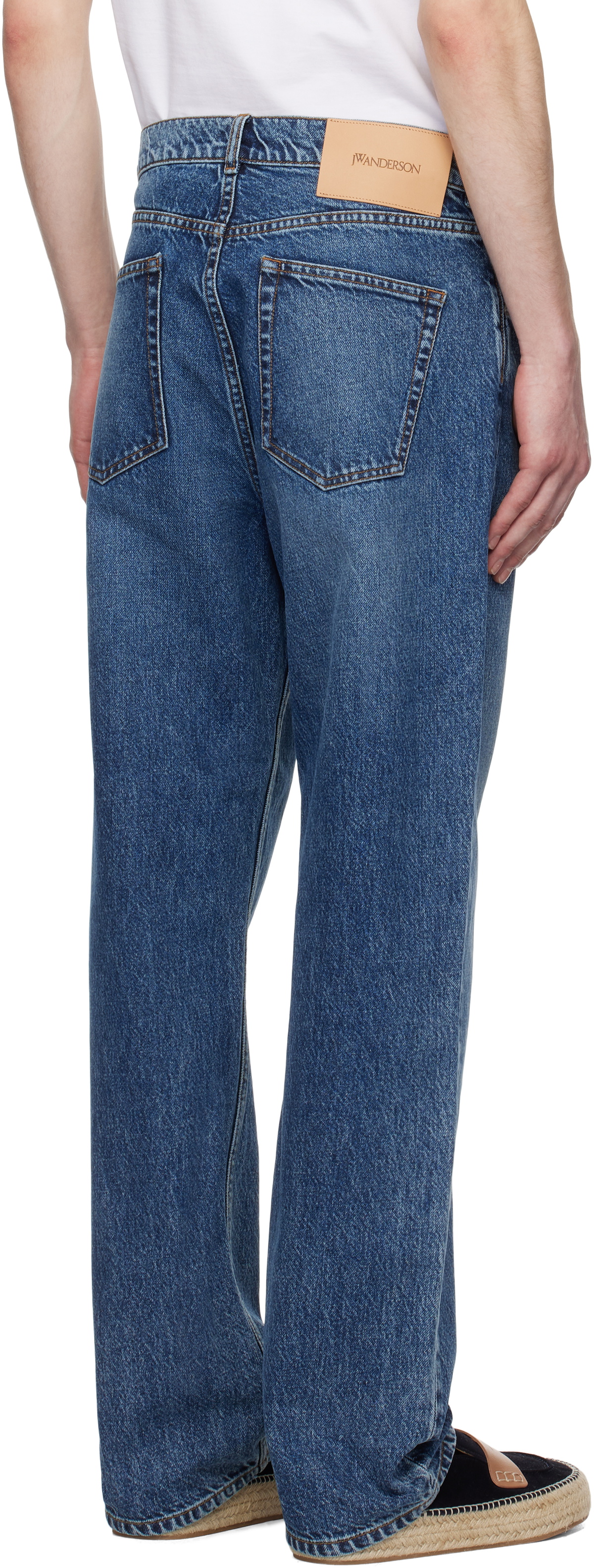 JW Anderson Blue Straight Leg Jeans JW Anderson