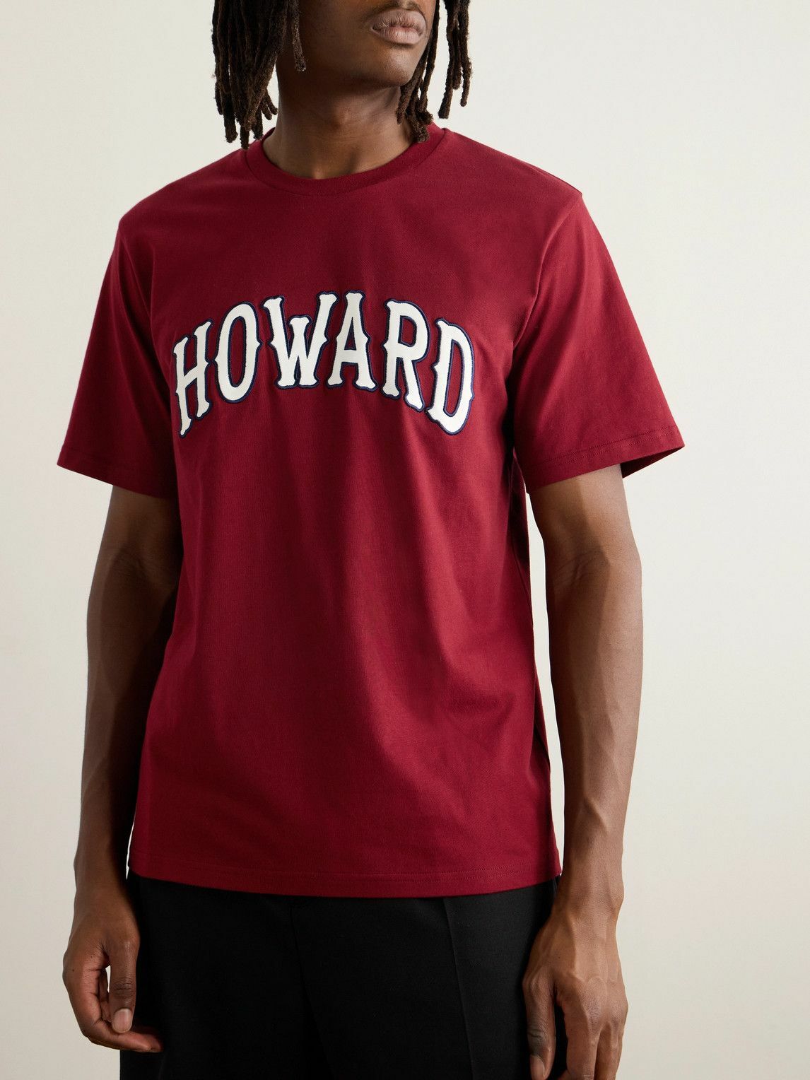 Wales Bonner - Howard Appliquéd Printed Organic Cotton-Jersey T-Shirt ...