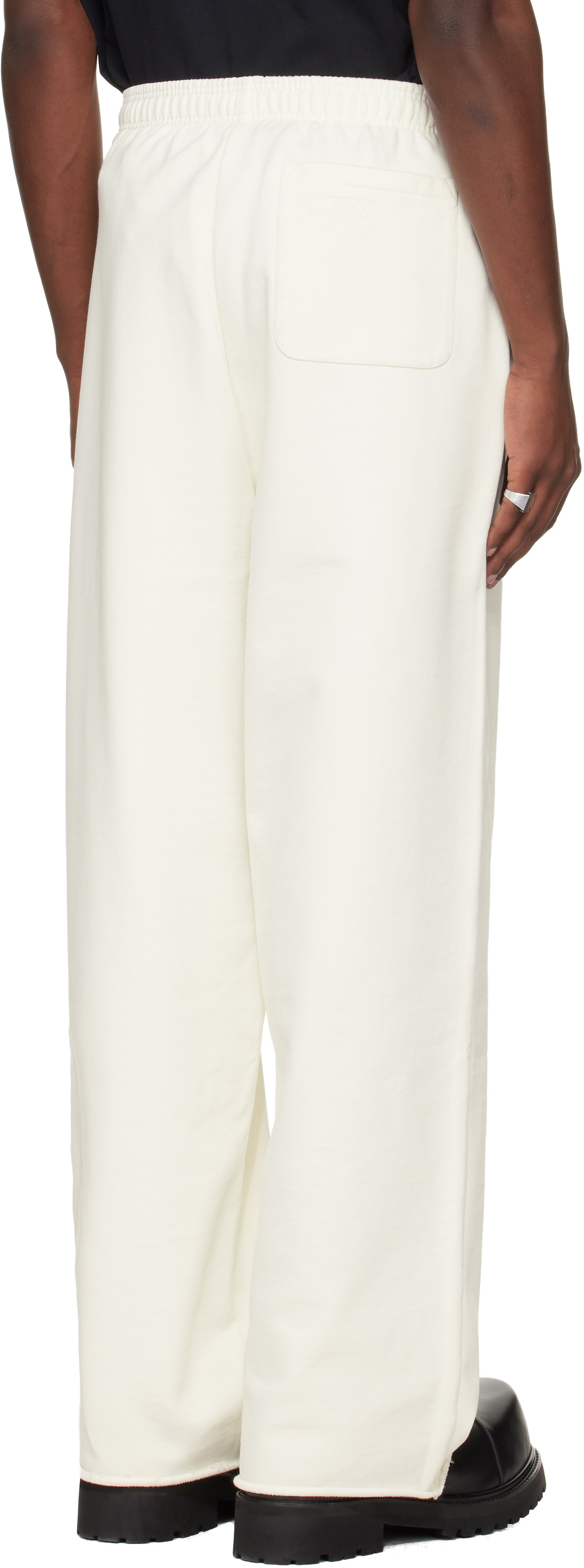VETEMENTS Off-White Biker Cross Stripe Sweatpants Vetements