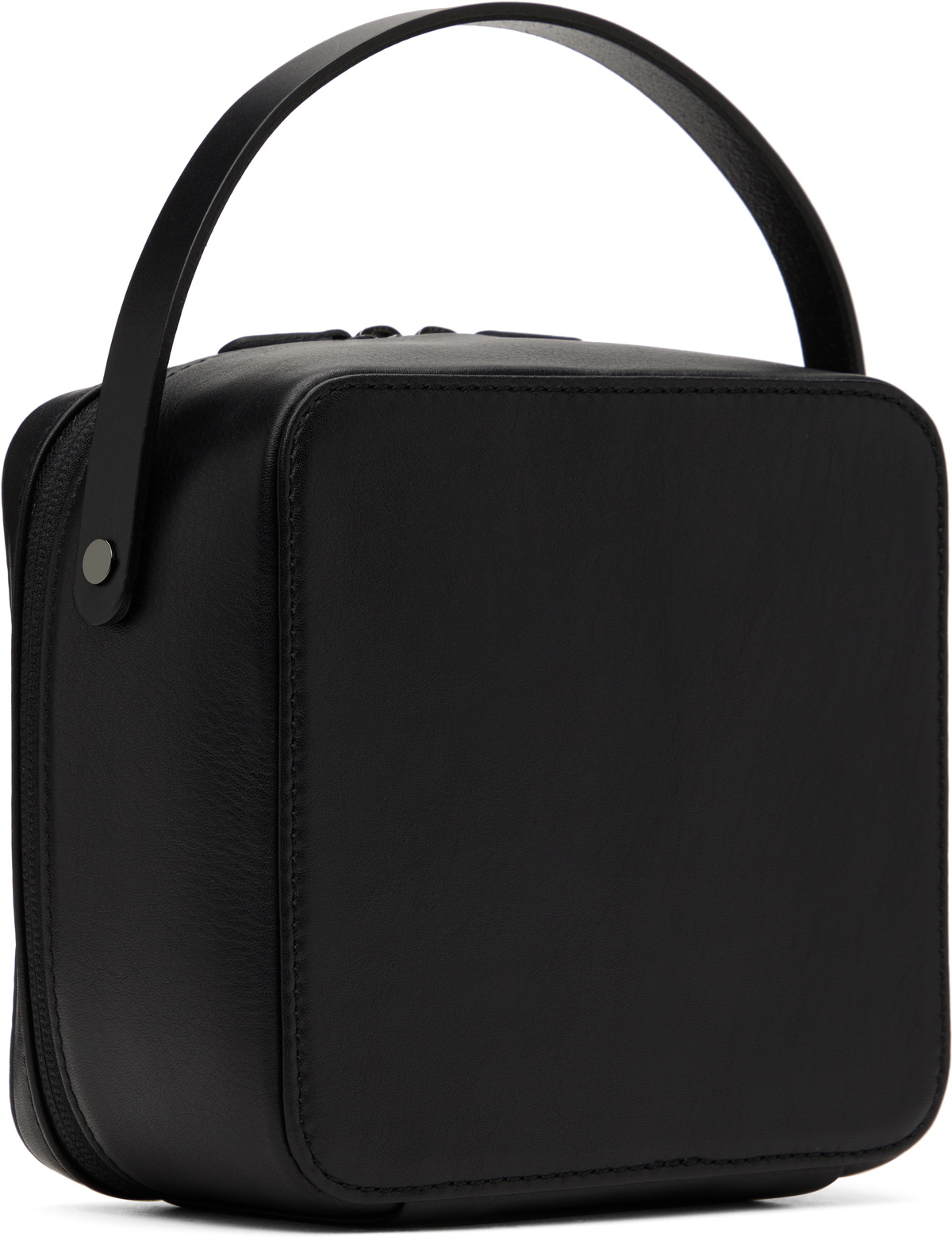 AURALEE Black Leather Small Travel Case Bag Auralee