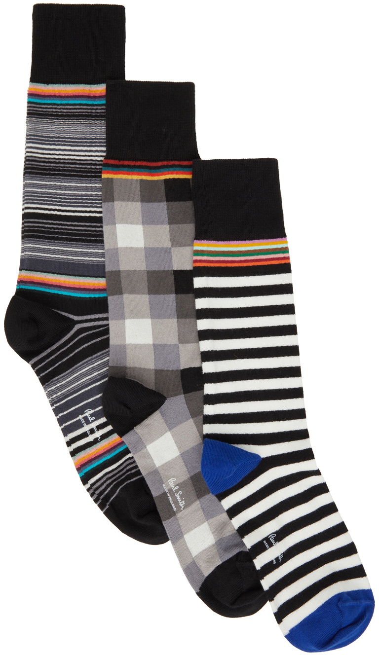 Paul Smith Four-Pack Multicolor Assorted Stripe Socks Paul Smith