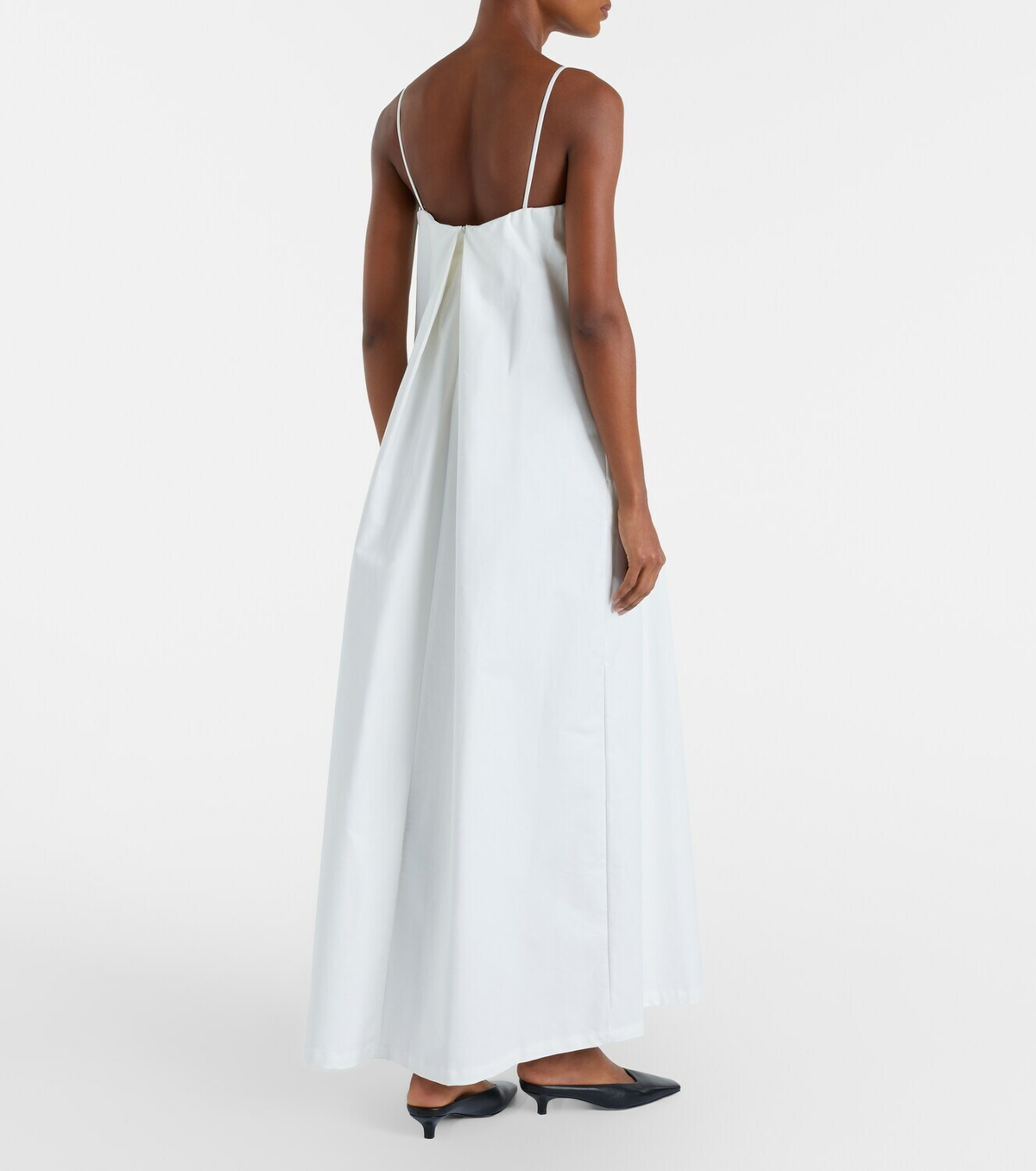 Adriana Degreas Solid Voluminous draped cotton maxi dress Adriana Degreas