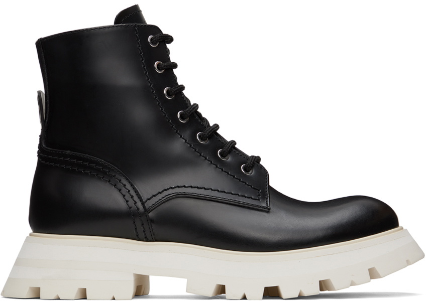Alexander McQueen Black Leather Boots Alexander McQueen