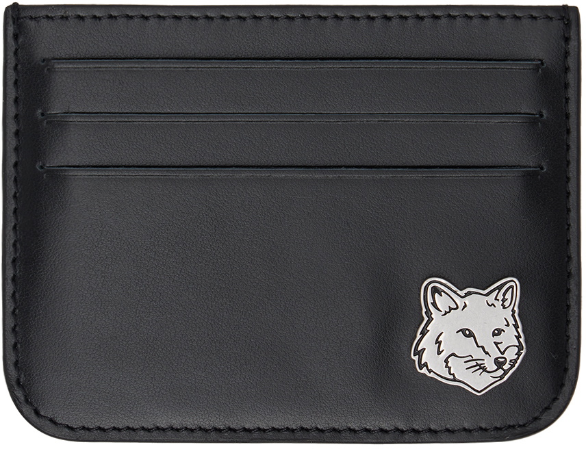 Maison Kitsuné Black Fox Head Card Holder Maison Kitsune