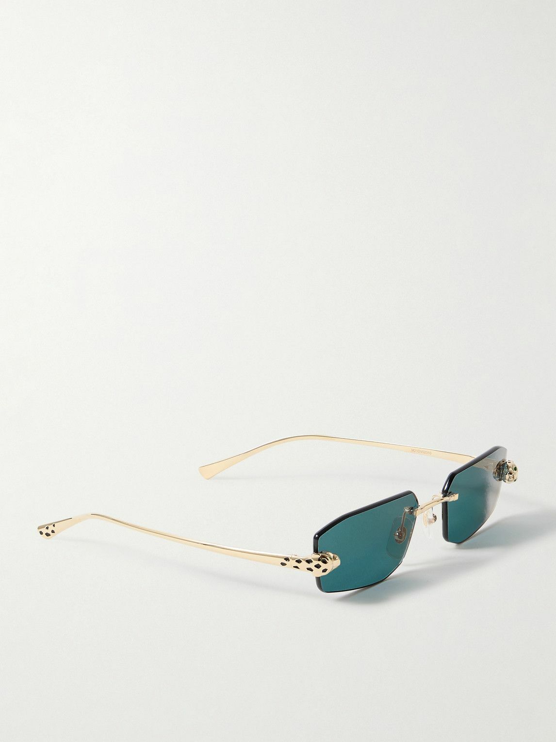 Cartier Eyewear - Panthère de Cartier Rimless Rectangle-Frame Gold-Tone ...