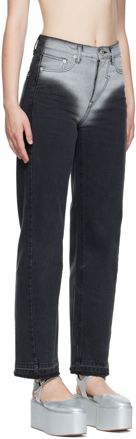 Pushbutton Black Washed Relaxed Jeans Pushbutton