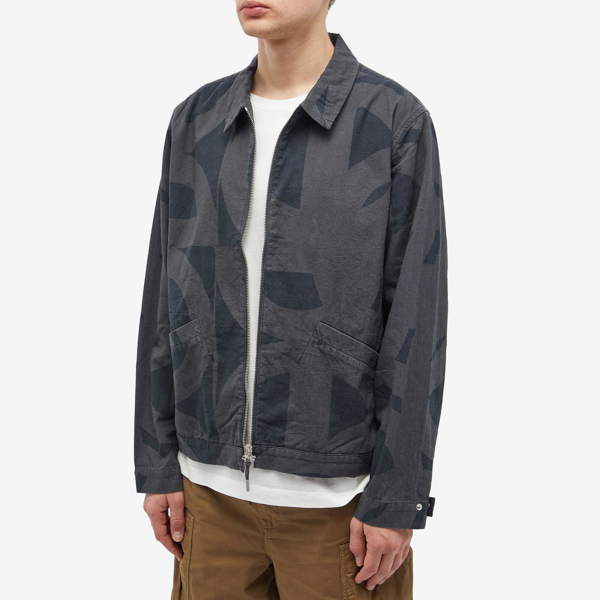 Folk Men's Signal Blouson in Link Print Dark Folk
