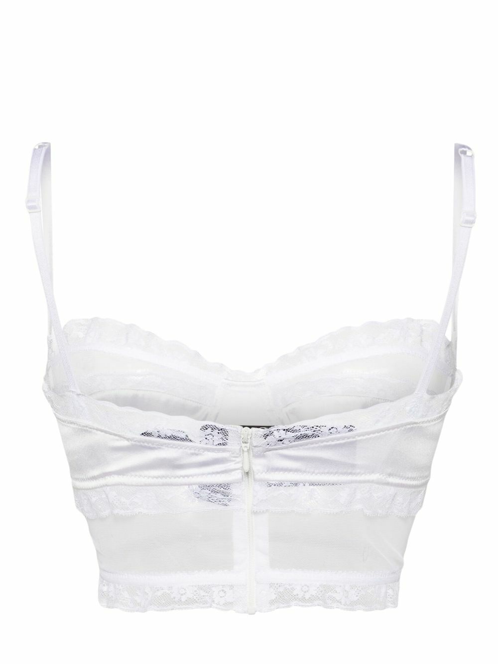 Dolce & Gabbana White Floral-Lace Balconette Bra Dolce & Gabbana