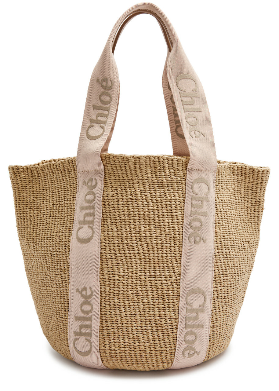 Chloe Woody Large Raffia Basket bag - Beige - One Size Chloe