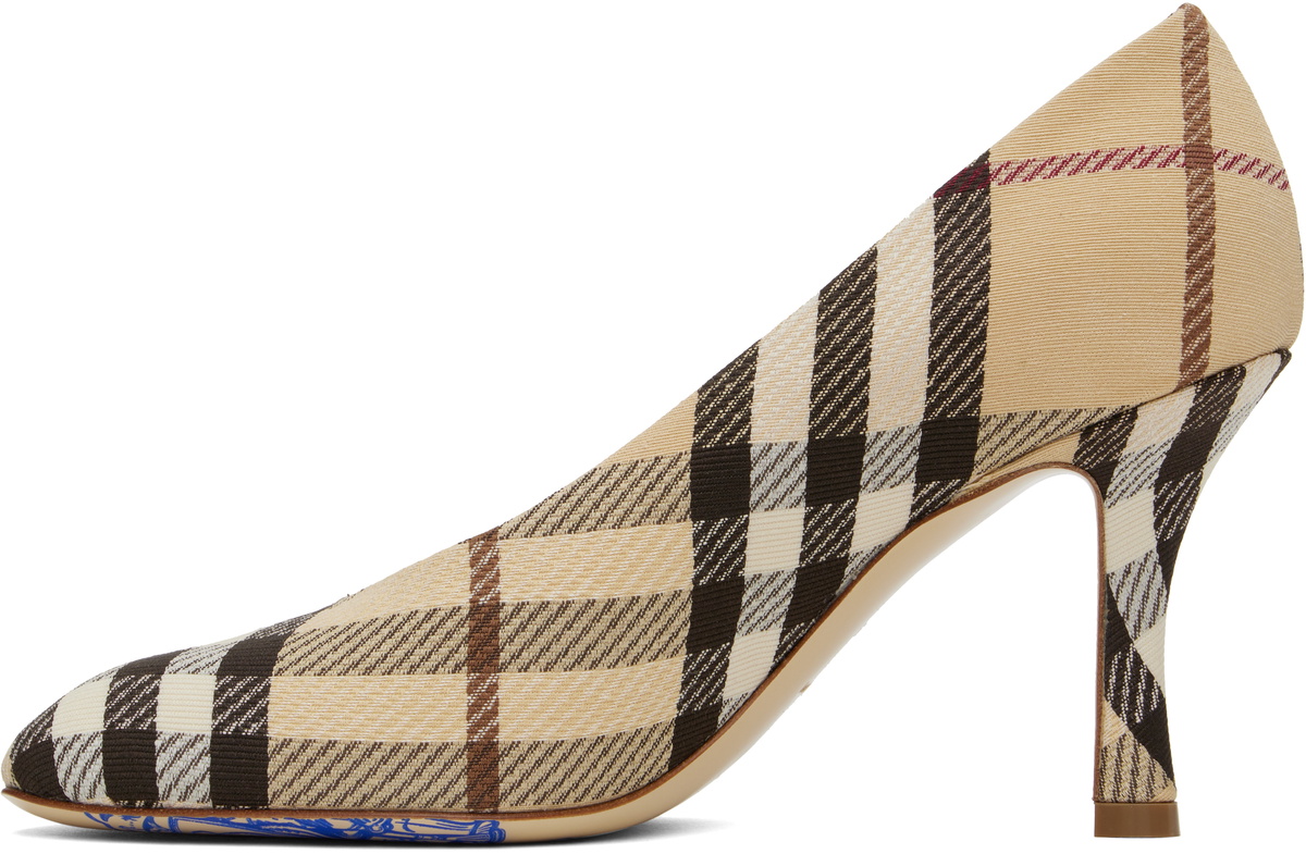 Burberry Beige Check Baby High Heels Burberry