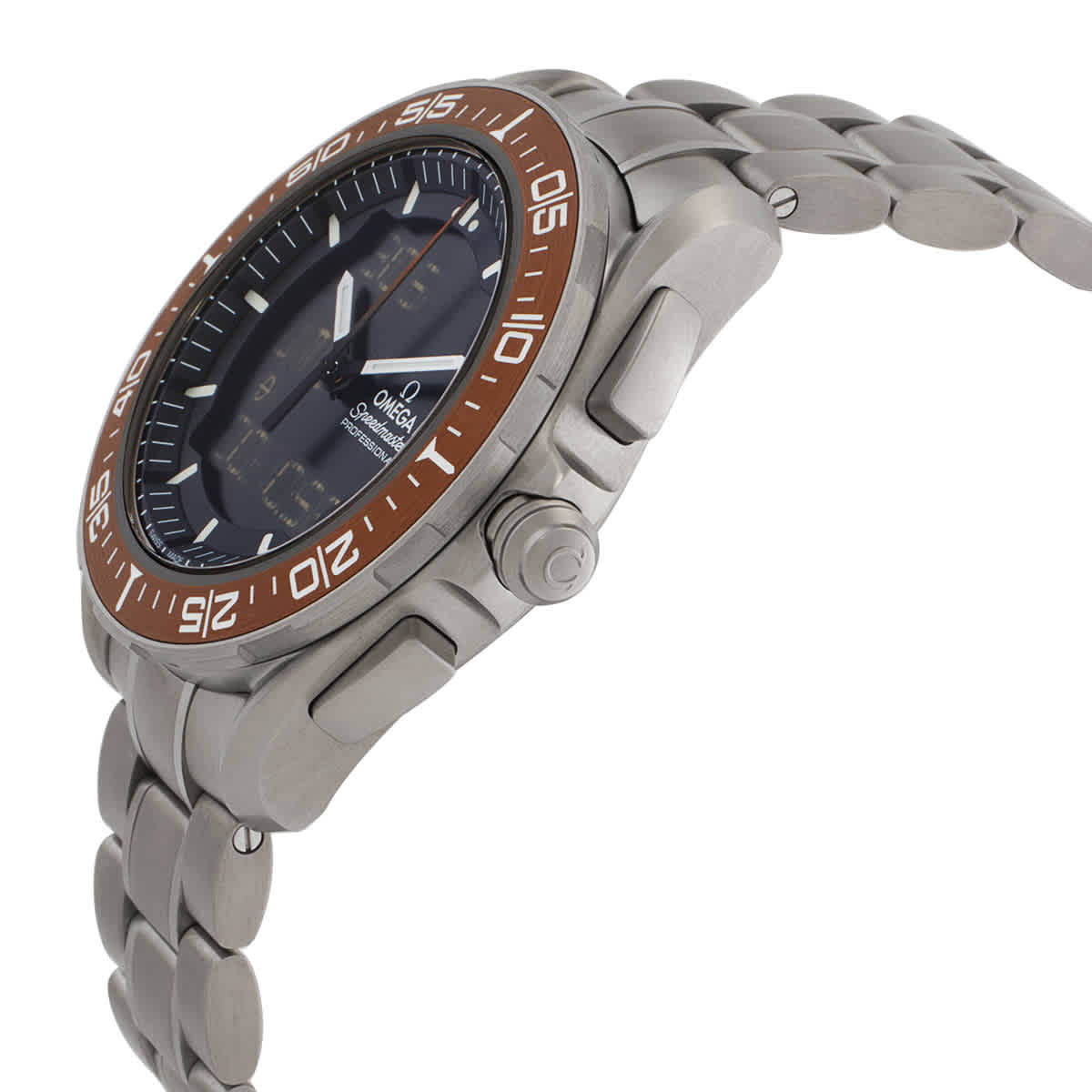 Omega Speedmaster Perpetual Quartz Analog-Digital Black Dial Mens Watch ...