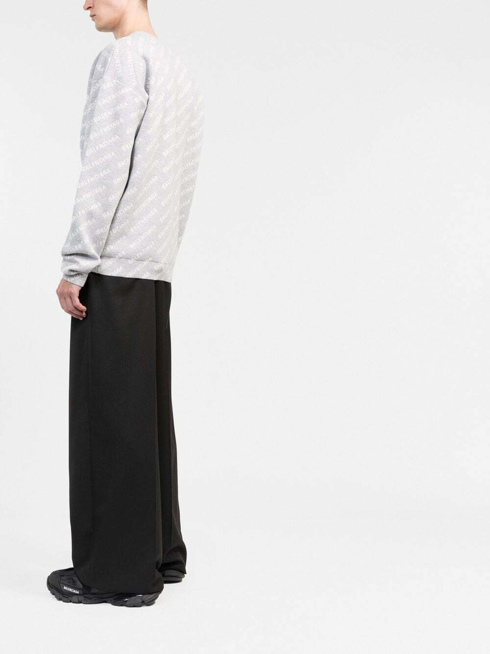 BALENCIAGA - Crew Neck Sweater With Logo Balenciaga