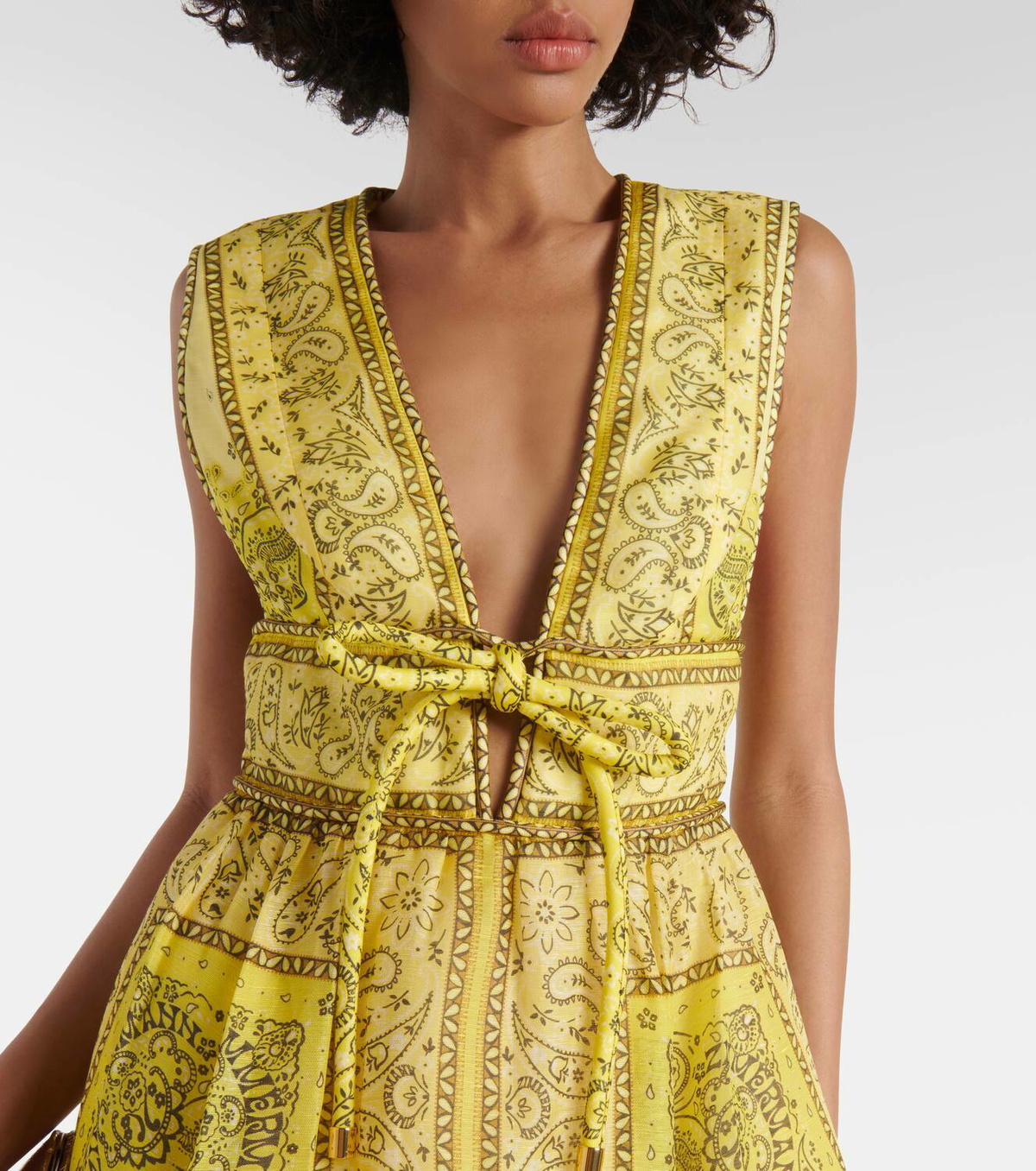 Zimmermann Matchmaker linen and silk gown Zimmermann