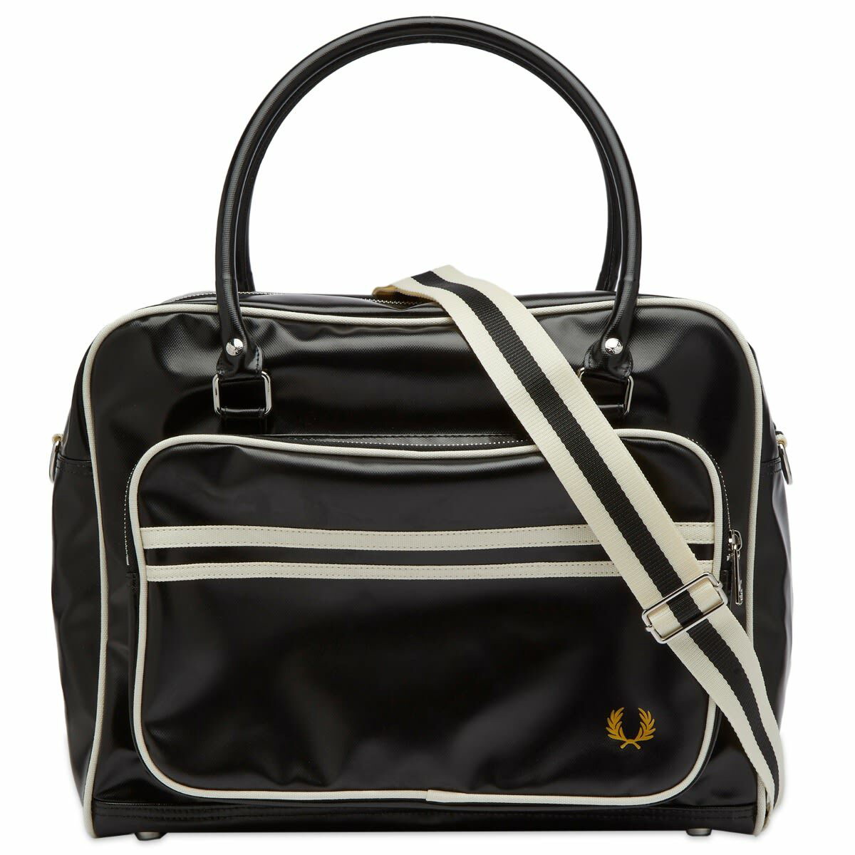 Fred Perry Men's Classic Holdall in Black/Ecru Fred Perry