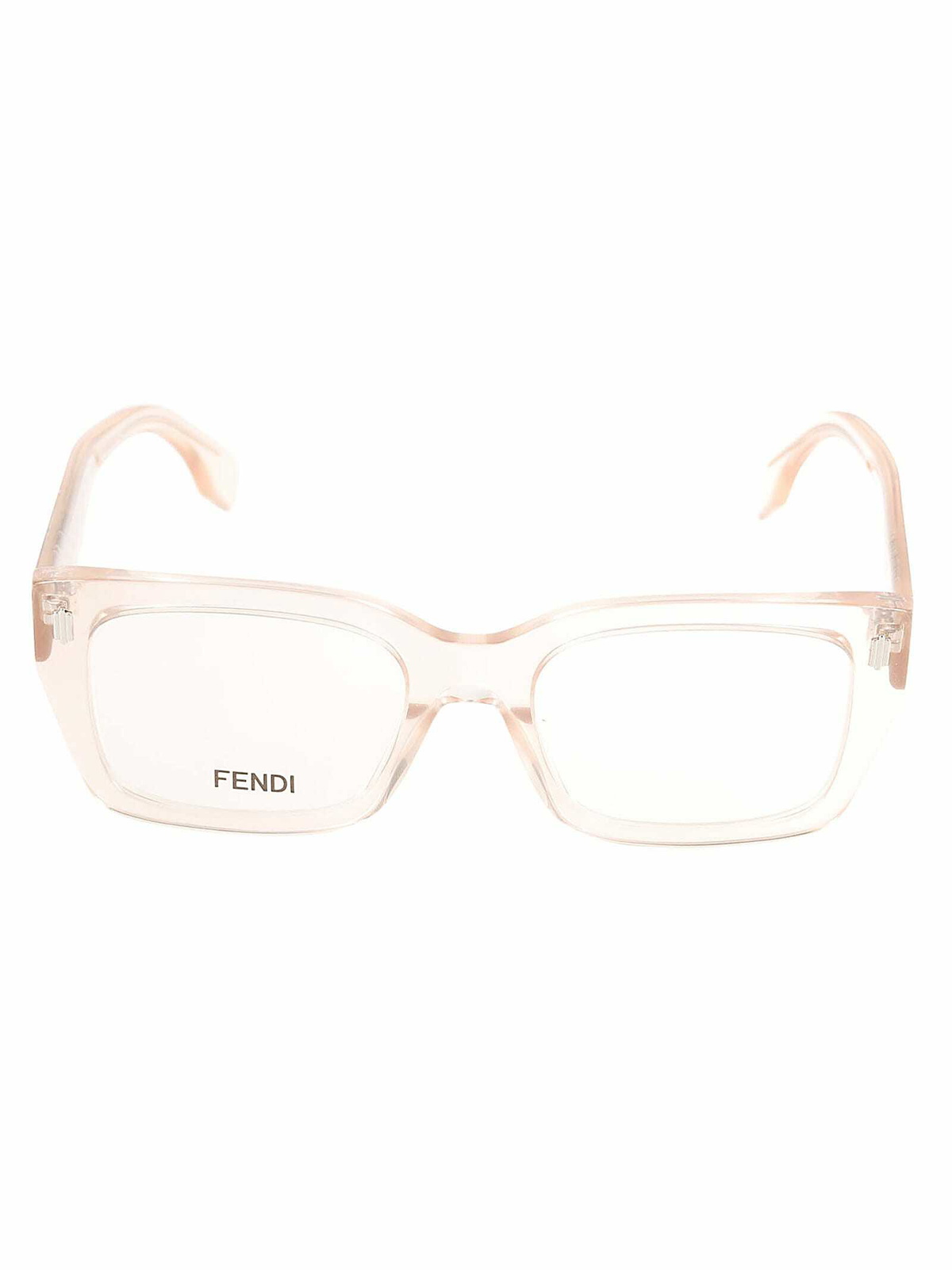 Fendi Logo Sided Clear Frame Glasses Fendi