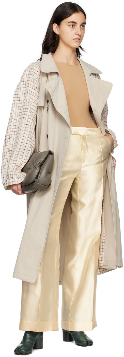 Maison Margiela Off-White Mikado Trousers Maison Margiela