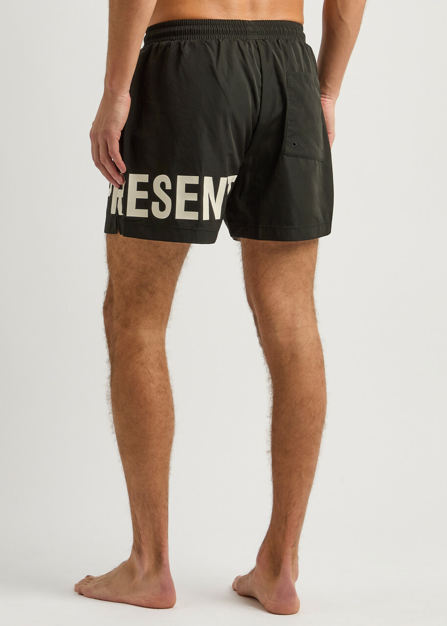 Represent Logo-print Nylon Swim Shorts Black Represent