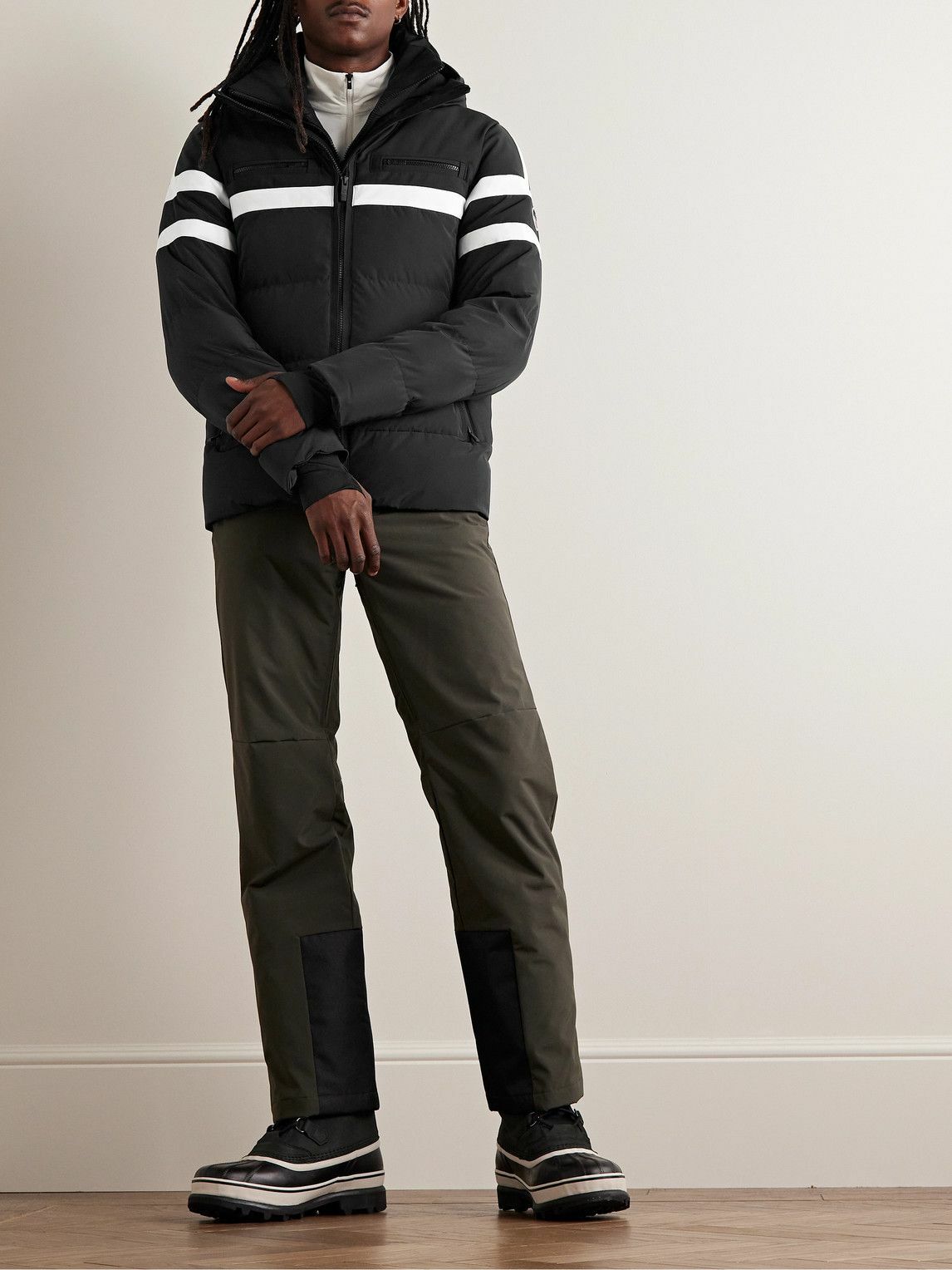 Fusalp - Abelban Quilted Colour-Block Hooded Ski Jacket - Black Fusalp